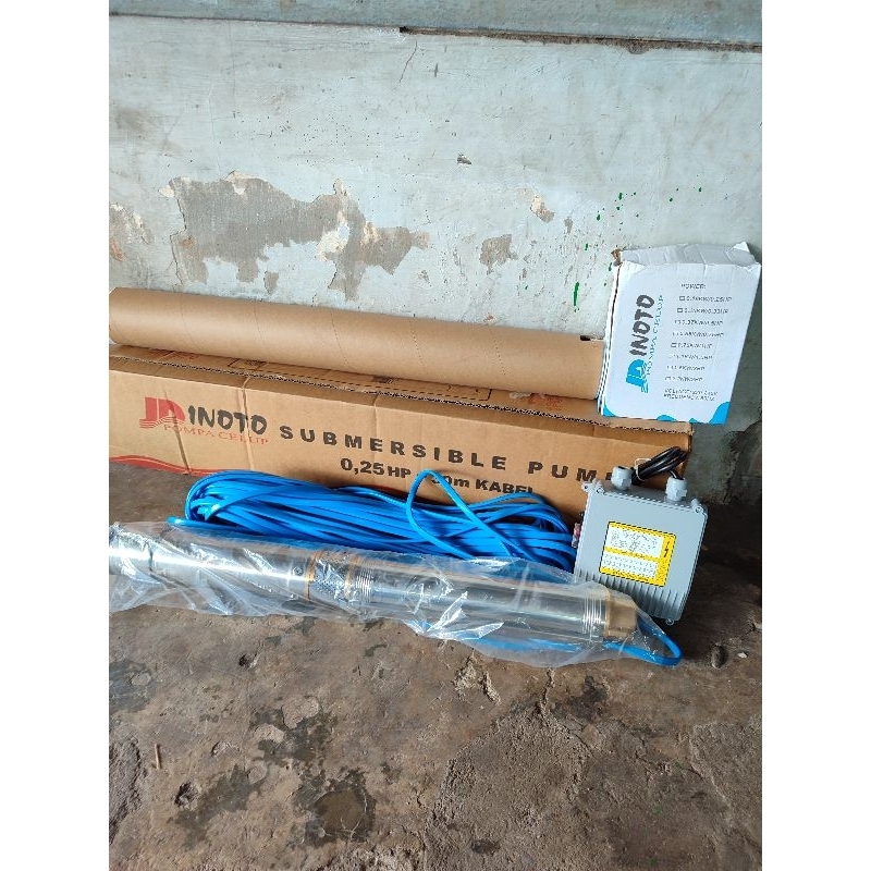 Jual Pompa Celum Submersible Pump Inoto 0,25HP kabel 30M + Box Pompa ...