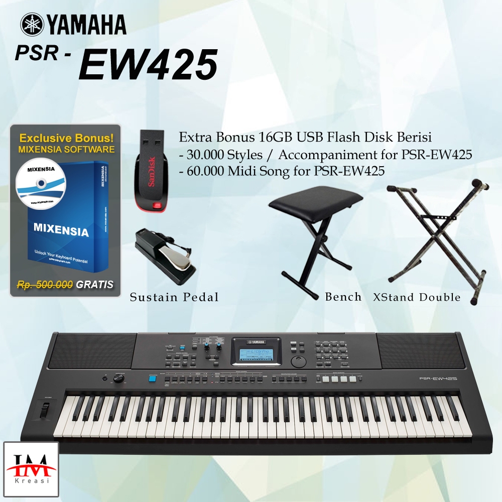 Jual Yamaha PSR EW425/ PSREW425 / PSR EW 425/ EW 425 Keyboard Garansi ...