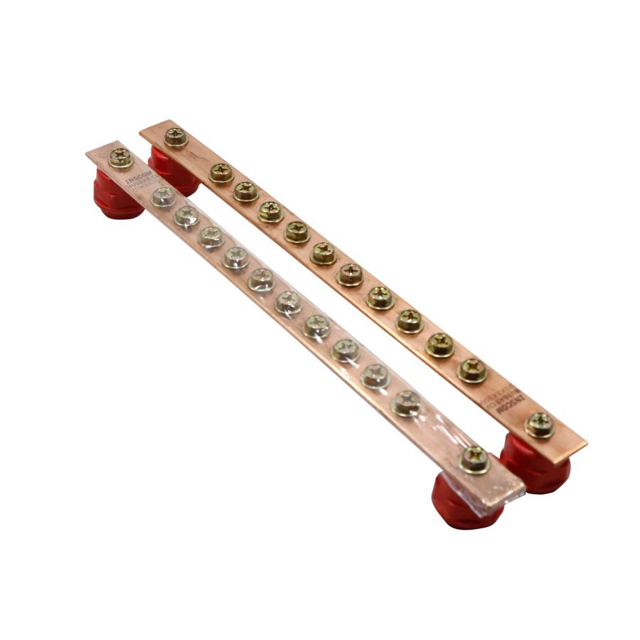 Jual BUSBAR ARDE TEMBAGA 20 X 3 X 300 / TERMINAL NOL PLAT ISOLATOR ...