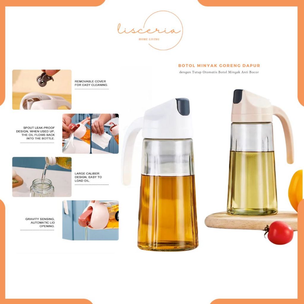 Jual [ LSC ] Botol Minyak Kaca 630ml Tempat Wadah Minyak Botol Minyak ...