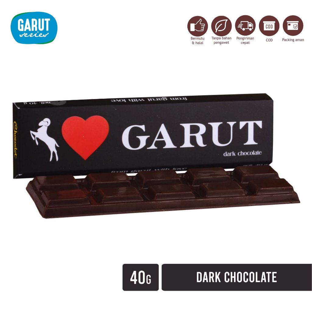 Jual Coklat Chocodot I love Garut Series Dark 40g | Shopee Indonesia