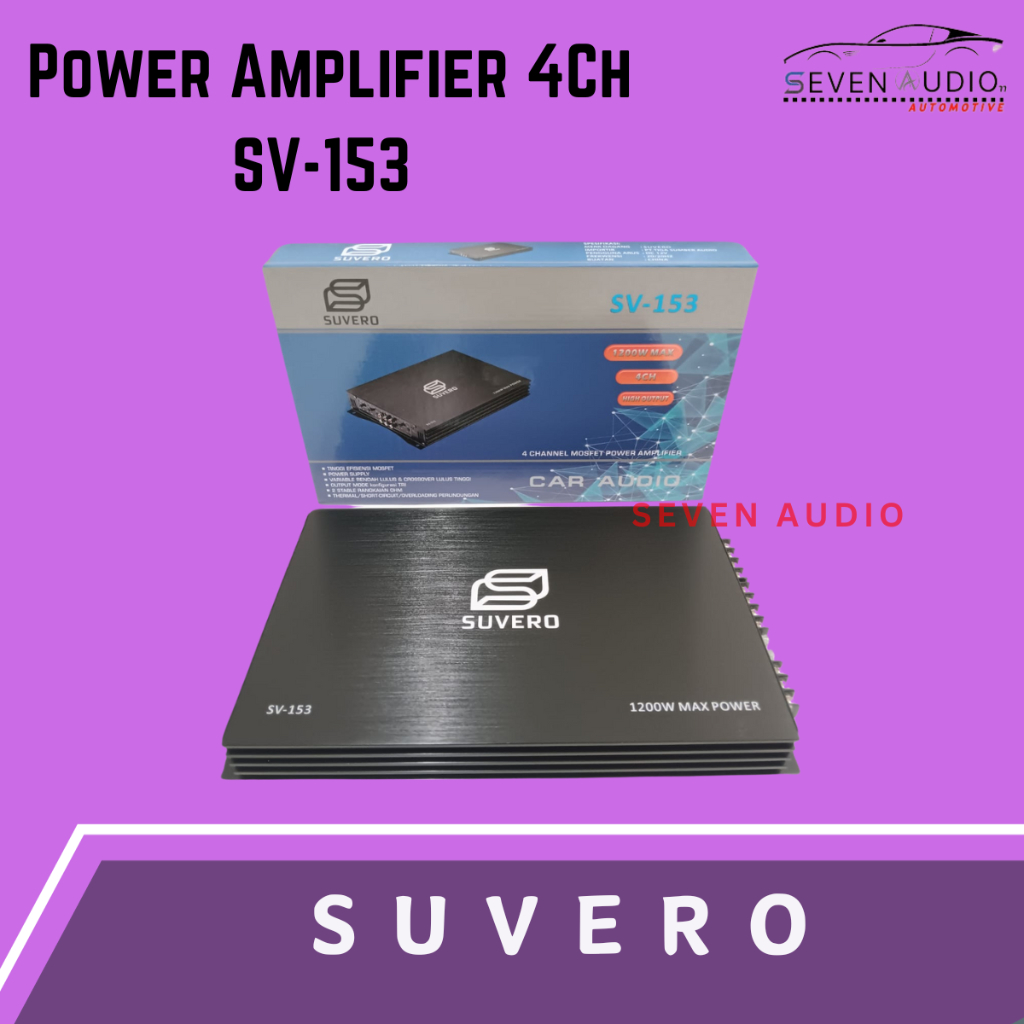 Jual Power Amplifier 4 Channel Suvero SV-153 - Power Amplifier SV - 153 Mobil 4CH Class AB ...