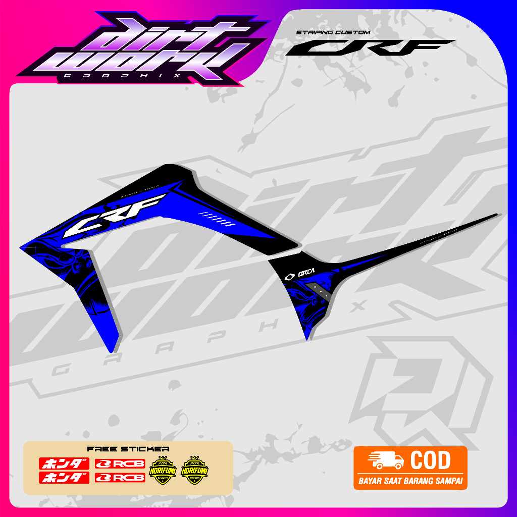Jual STIKER STRIPING CRF 150 L MOTIF KECE MINIMALIS STRIPING HONDA CRF ...