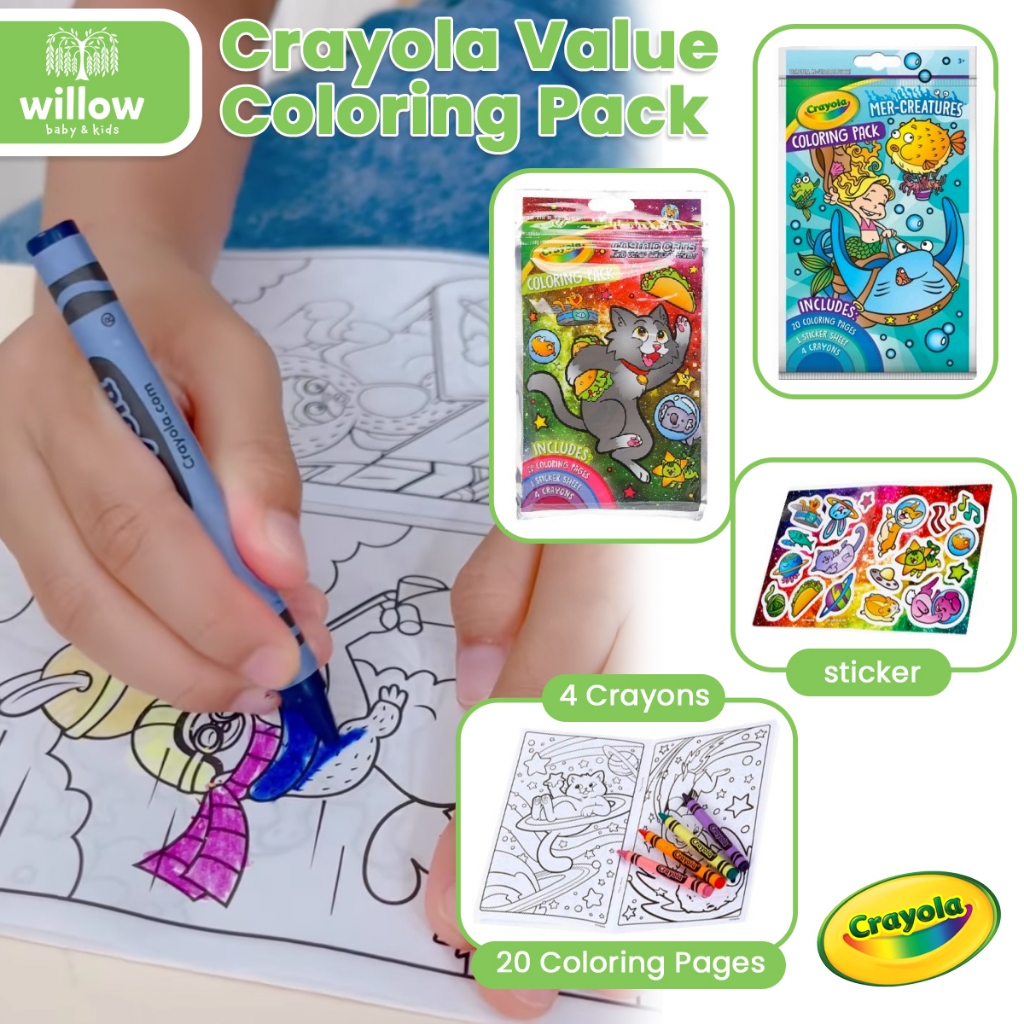 Jual Peralatan Menggambar - Crayola Value Coloring Pack | Shopee Indonesia