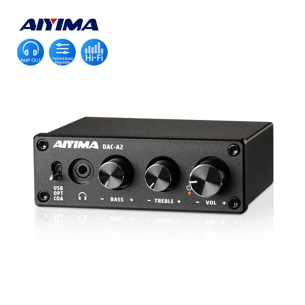 Jual AIYIMA DAC-A2 HiFi Audio Decoder USB DAC Headphone Amplifier Coaxial Optical Output Stereo ...