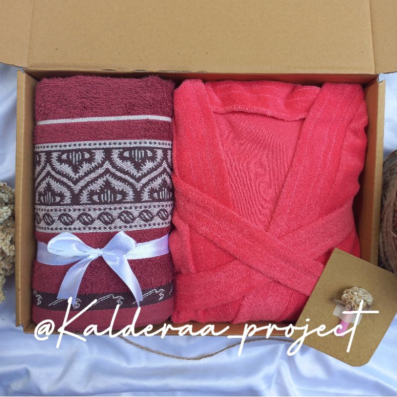 Jual Hampers Handuk Kimono Mandi / Seserahan Handuk Kimono Set / Kado ...