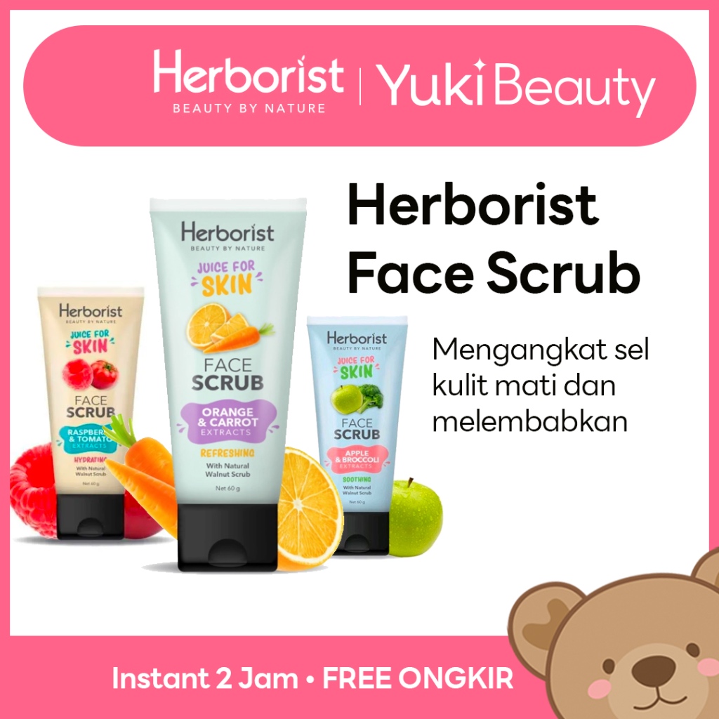 Jual YUKI Manado Herborist Face Scrub Exfoliating Gentle Scrub Mengangkat Sel Kulit Mati ...