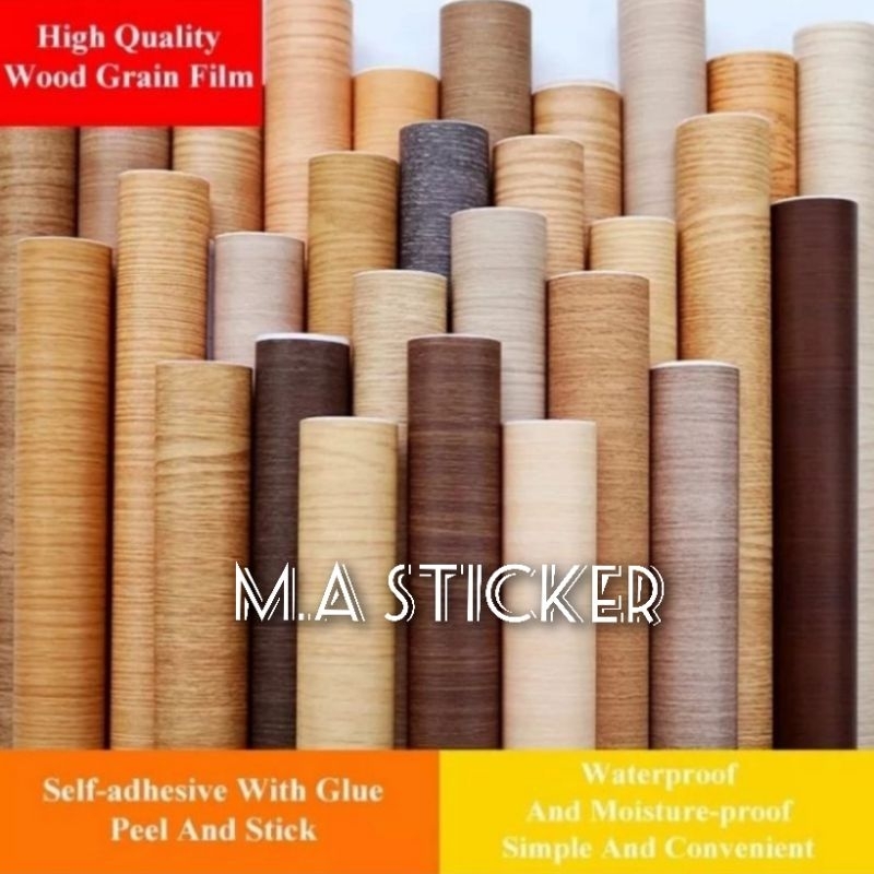 Jual stiker kayu PVC pelapis furniture meja lemari kayu triplek premium ...