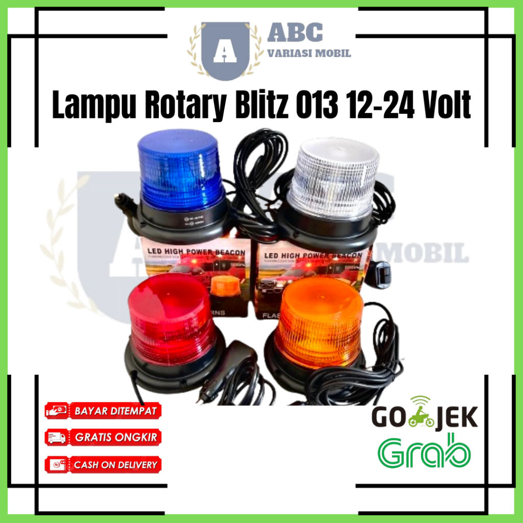 Jual Lampu Rotary Blitz Beacon Magnet Peringatan Atap Atas Mobil Truck ...