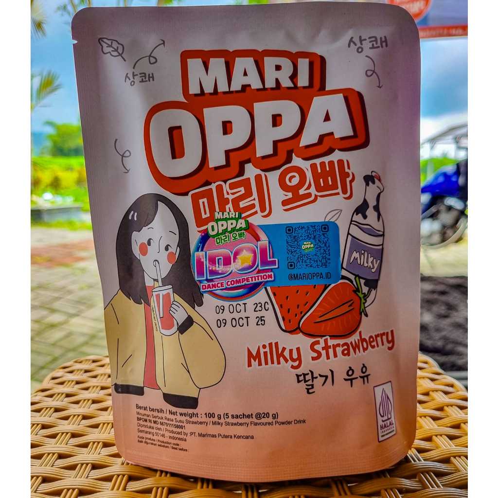 Jual MARI OPPA MILKY STRAWBERRY MINUMAN RASA STRAWBERRY | Shopee Indonesia