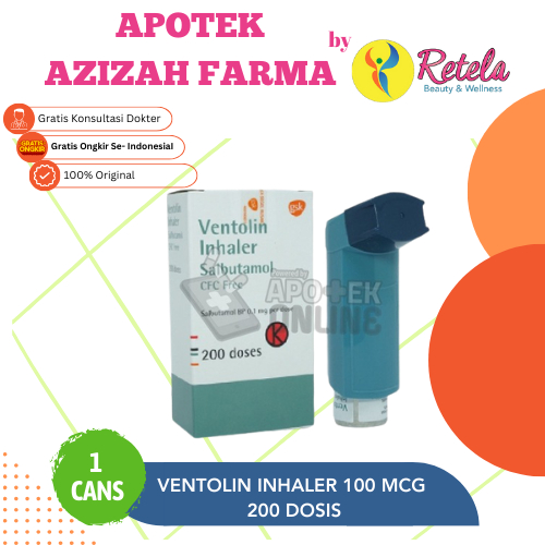 Jual VENTOLIN INHALER 100 MCG 200 DOSIS | Shopee Indonesia