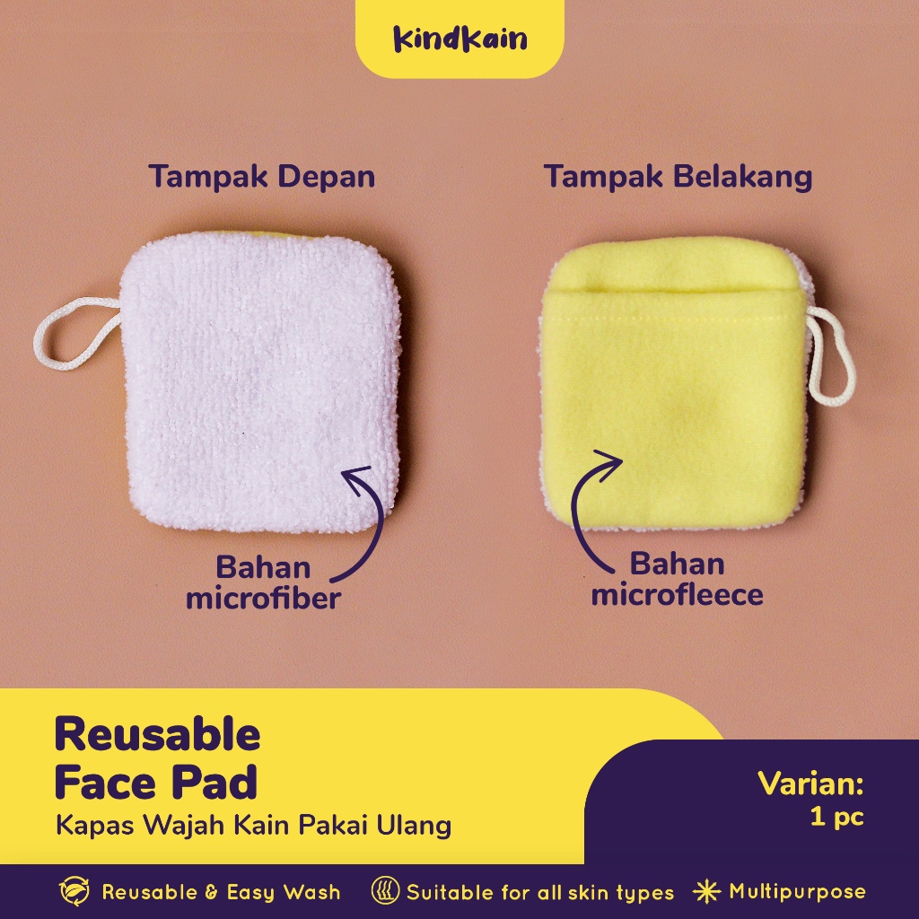 Jual KindKain Kapas Kain Wajah Muka Cuci Pakai Ulang Reusable Cotton ...