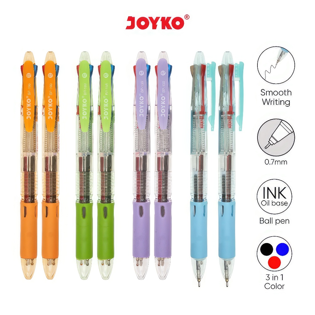 Jual Joyko Pens Wonderland Pulpen 3 warna dan 4 warna Joyko | Shopee ...