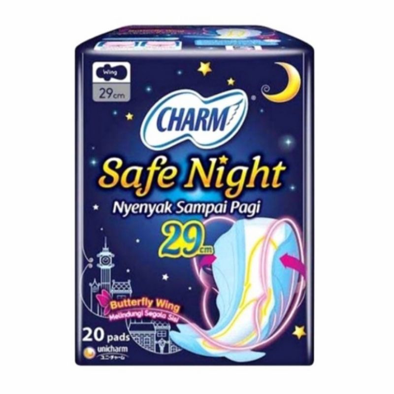 Jual Charm Safe Night 29 cm isi 18 Pads | Shopee Indonesia