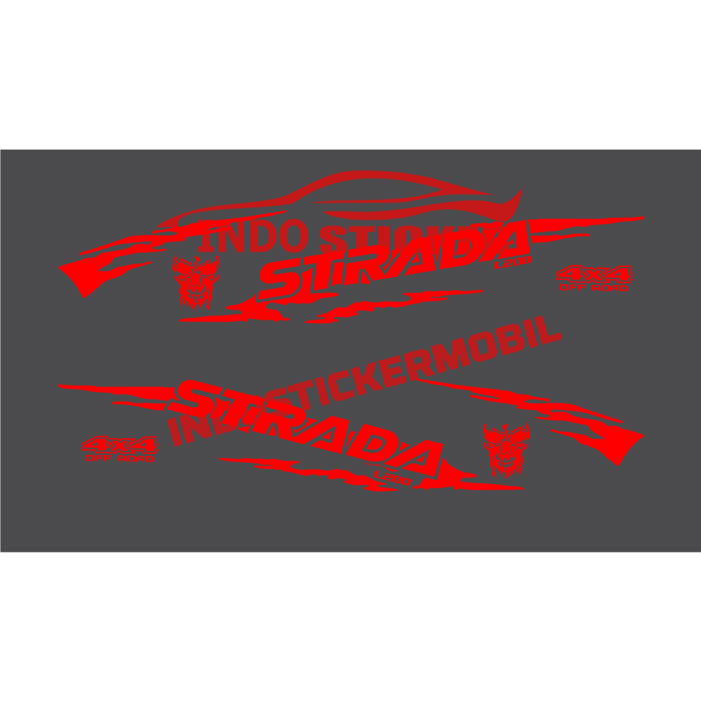 Jual Sticker stiker mobil strada l200 triton cutting sticker mobil ...
