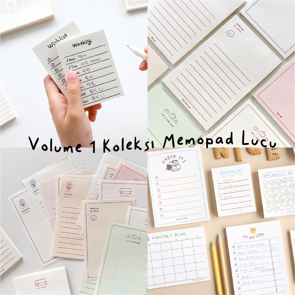 Jual [Nokai Space] V1. Koleksi Memopad Tebal Lucu Weekly Todo List Aesthetic Korea / Freebies PC ...