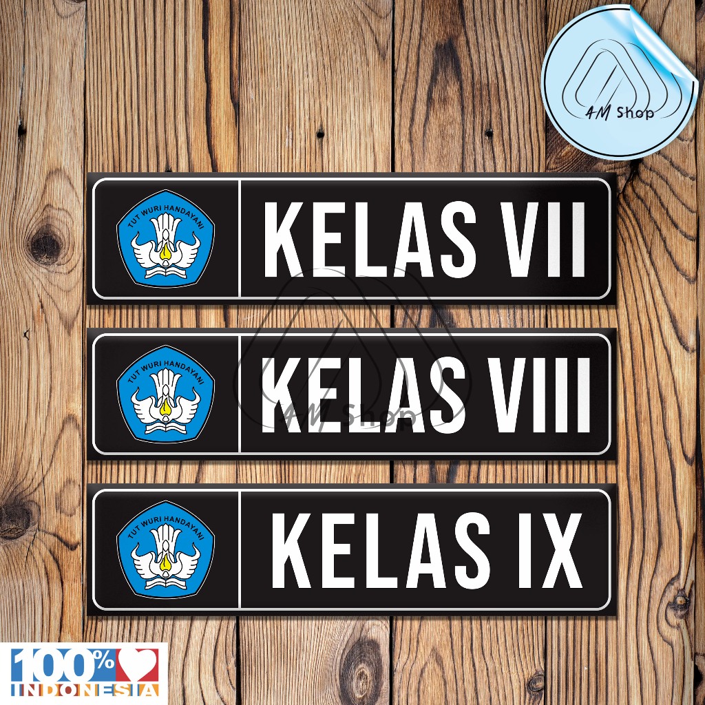 Jual Label Nama Ruang Kelas Sekolah Menengah Perrtama / SMP 1 Set isi 3 ...