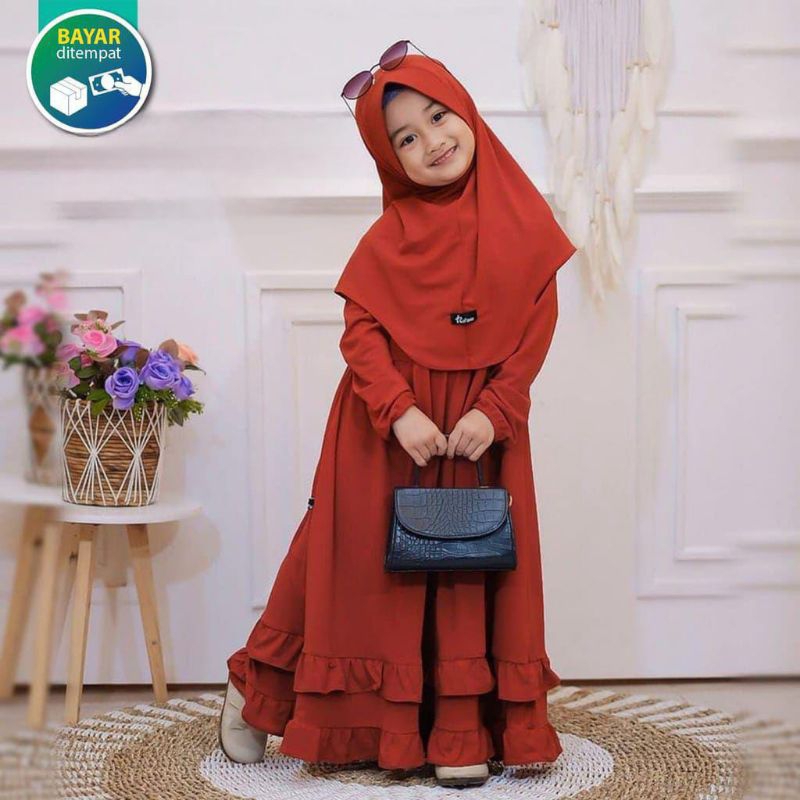 Jual GAMIS ANAK TERBARU 2024 GAMIS ANAK PEREMPUAN GAMIS + HIJAB UNTUK ...