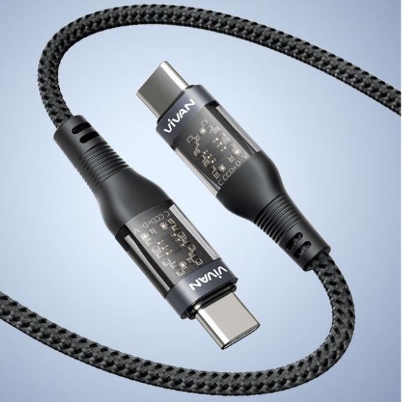 Jual VIVAN Data Cable USB Type C to Type C Transparan EXPLORE Super ...