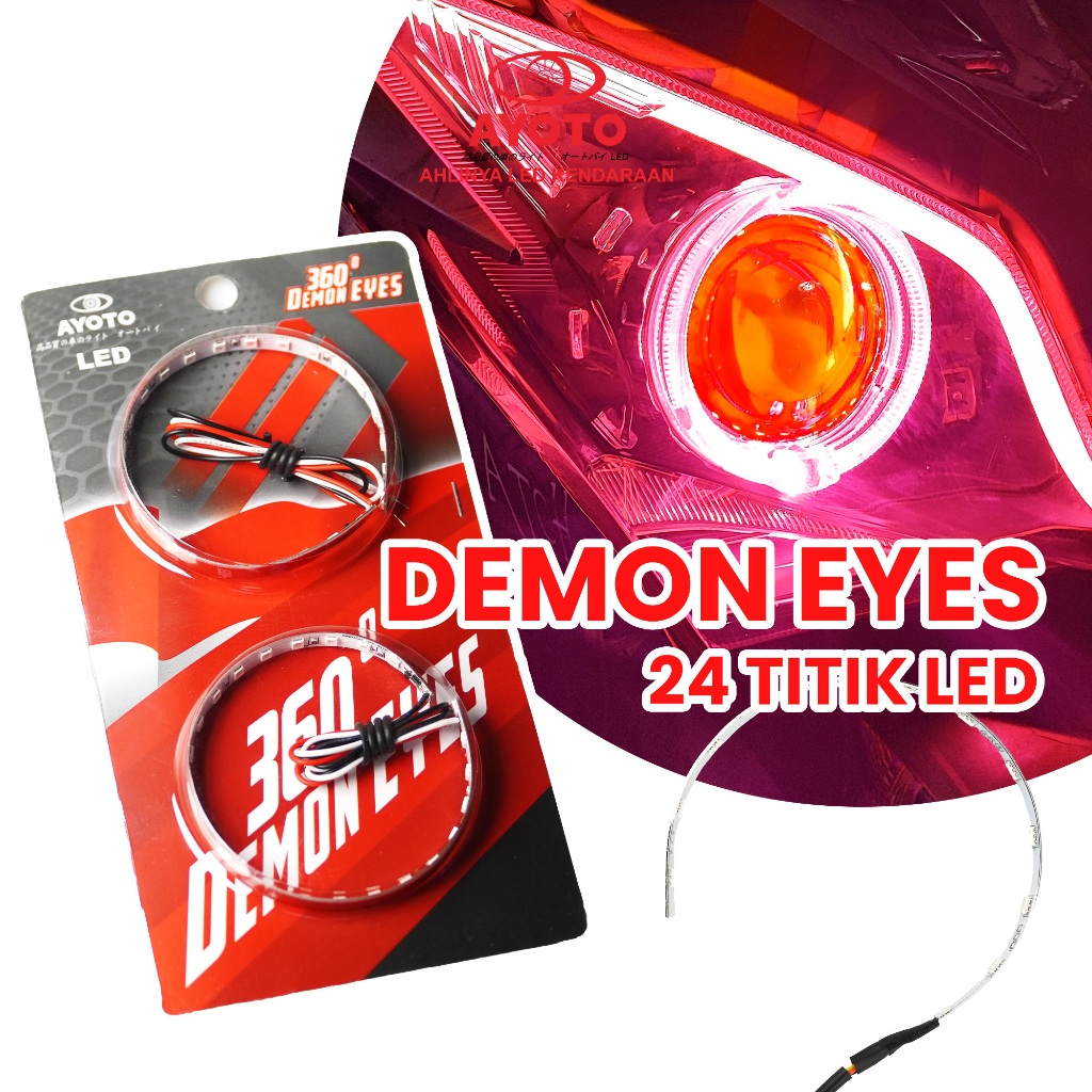 Jual PROJIE DEMON EYES / DEVIL EYES 360 AYOTO AUTO DEMON DE360 SEPASANG ...
