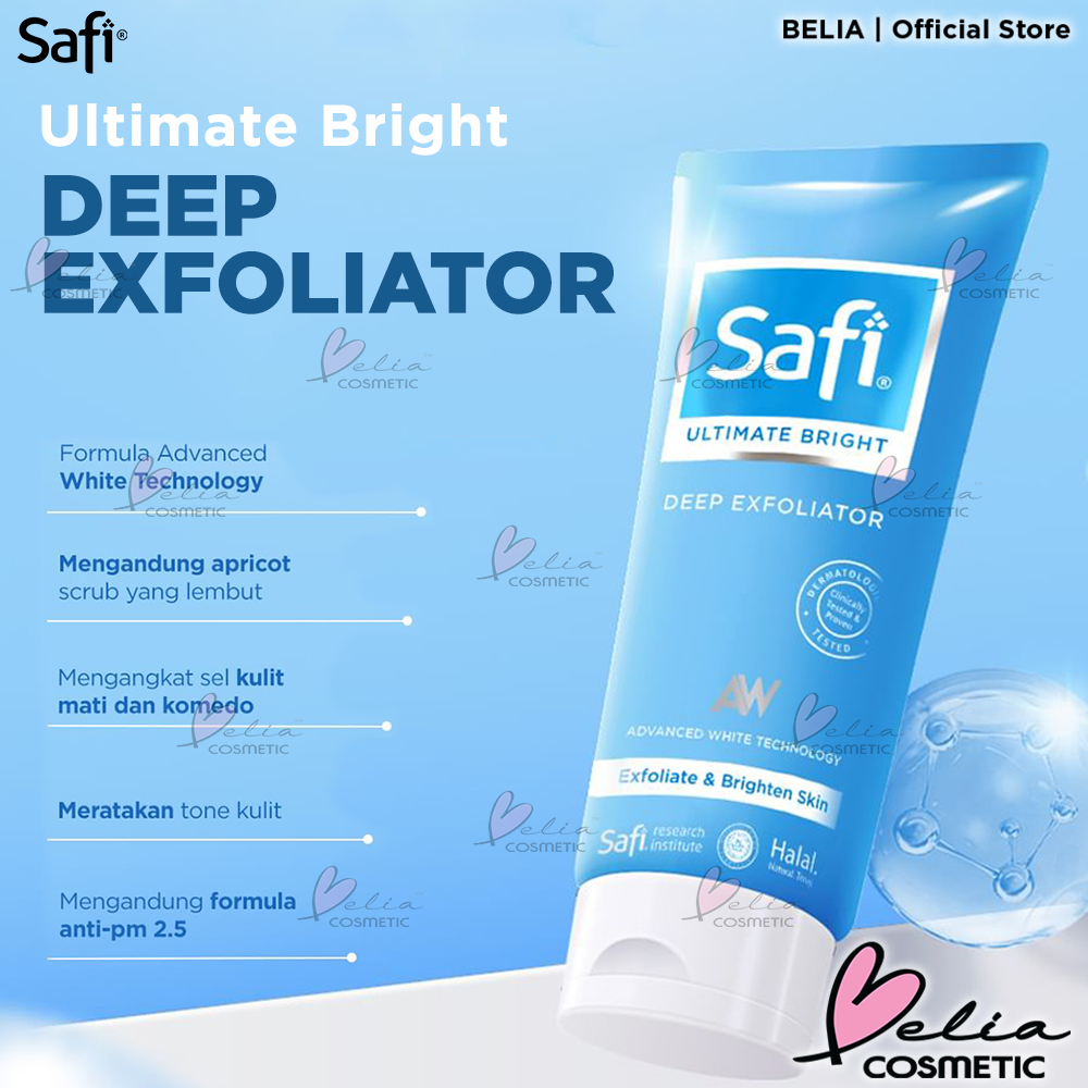 Jual BELIA SAFI Ultimate Bright Deep Exfoliator (Scrub/Skrub lembut) 100% HALAL 100g | Shopee ...
