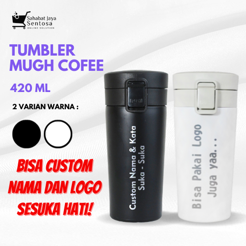 Jual MUGH COFFE || Souvenir Tumbler Botol Minum 420ml Custom Nama ...