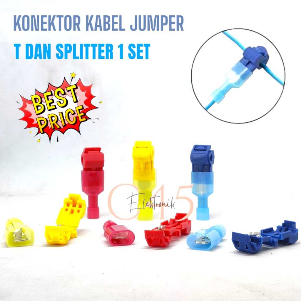 Jual Penyambung Kabel/Kabel Jumper T Wire Connector Split Suntik 1 Set ...