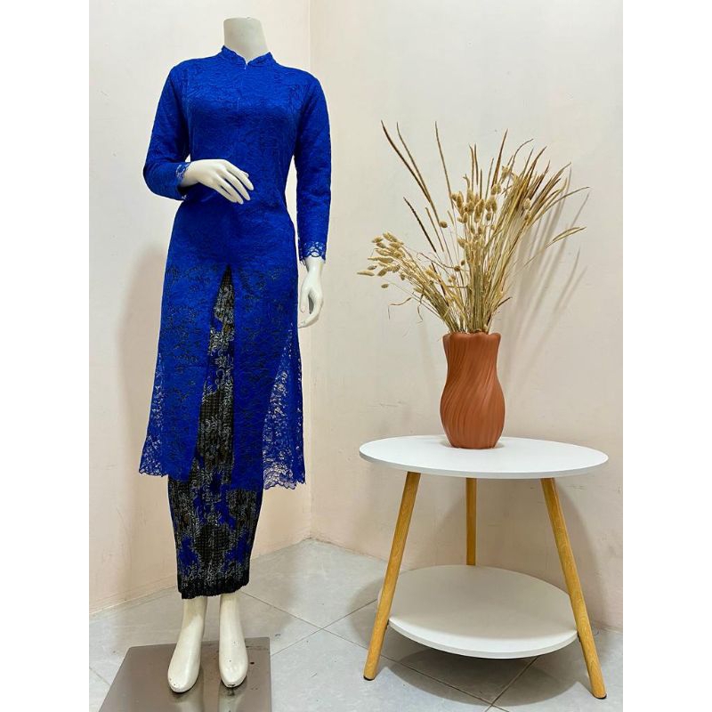 Jual SETELAN KEBAYA BROKAT LONG TUNIK SANGHAI/KEBAYA SERAGAMAN PESTA ...