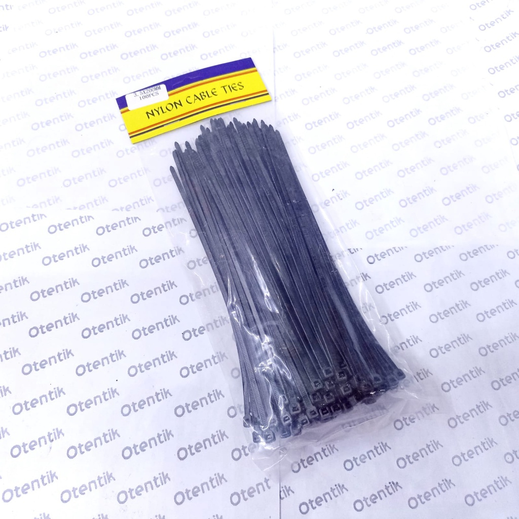 Jual KABEL TIES NILON 20 CM HITAM - NYLON TIE KABEL IKAT 20CM - TIS 200 ...
