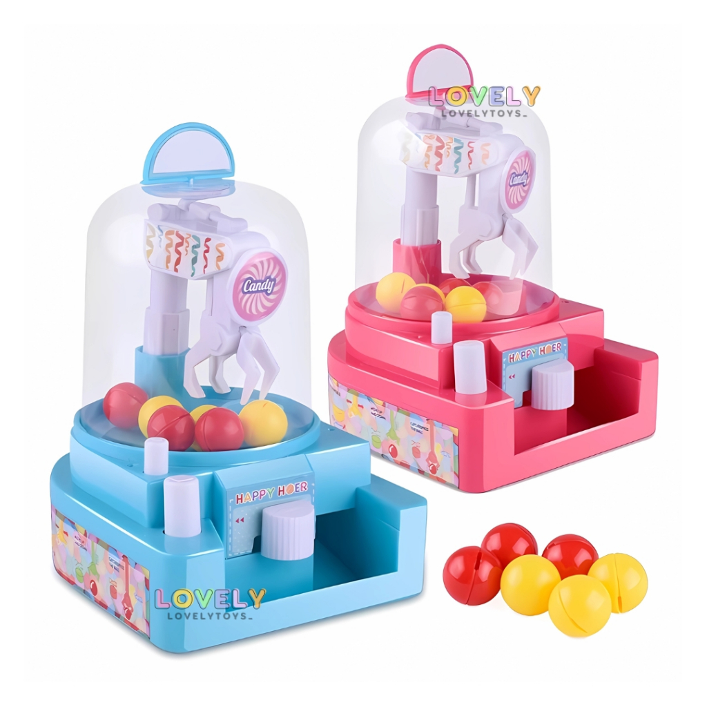 Jual mainan anak mesin capit boneka bola claw machine mini candy ball catcher | Shopee Indonesia