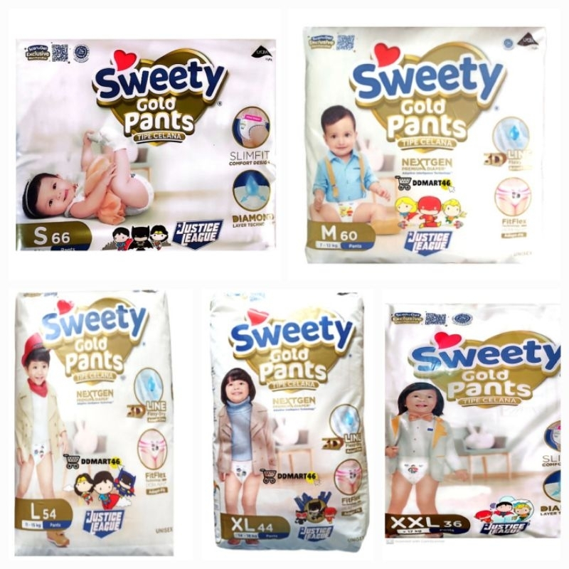 Jual SWEETY GOLD PANT S66/ M60/ L52/ XL44/ XXL36 | Shopee Indonesia