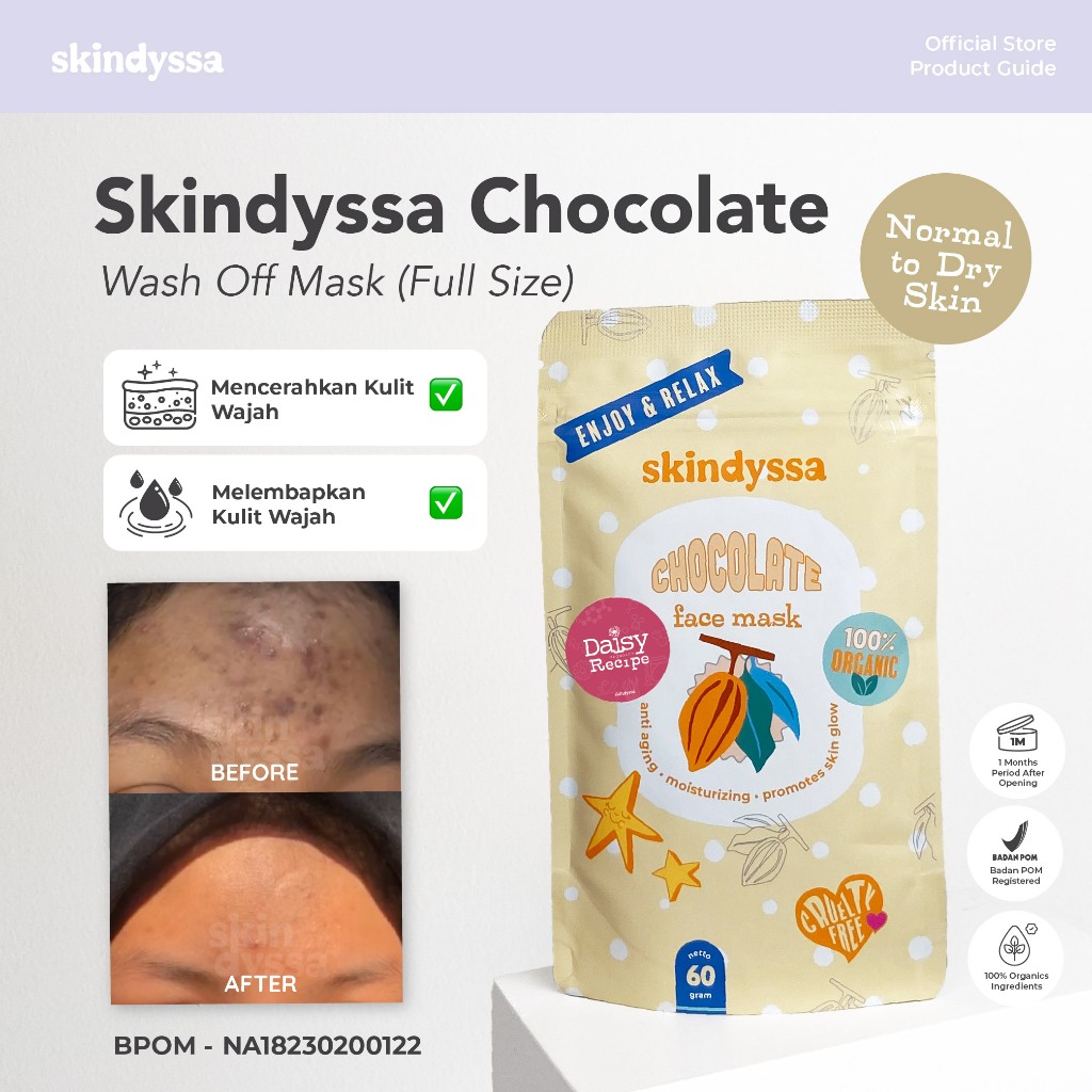 Jual Daisy Organic - Skindyssa - Chocolate | Face Mask | Masker Organik ...
