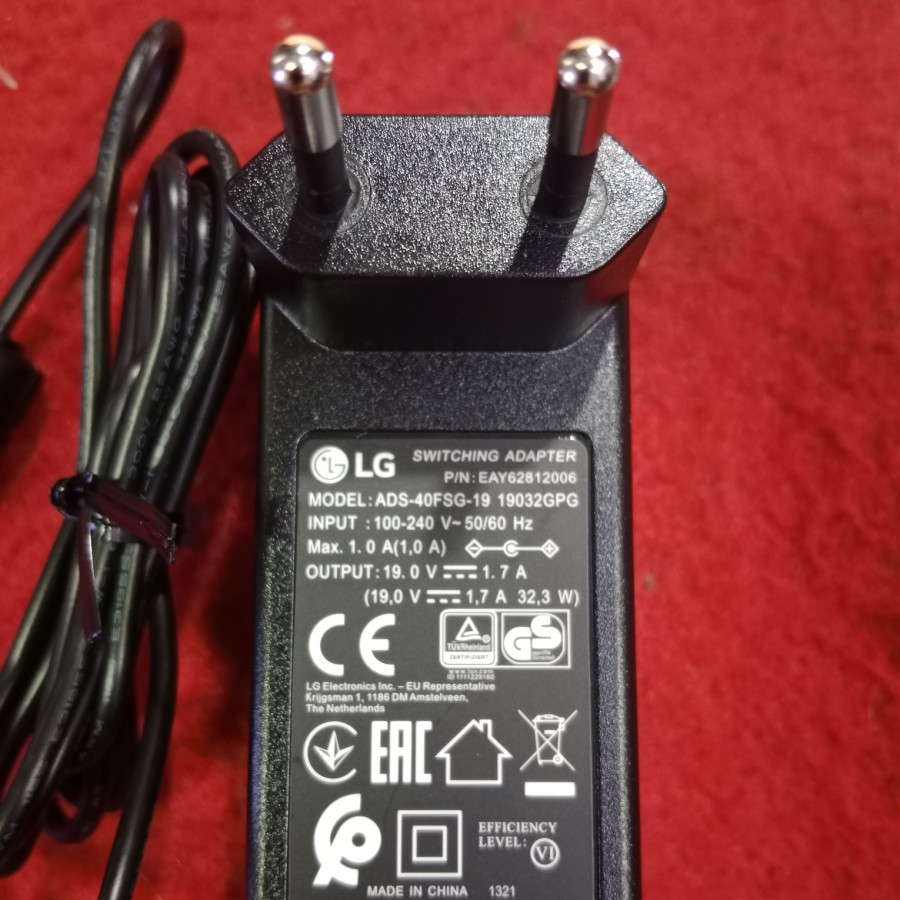 Jual Adaptor TV Dan Monitor LG Original 19V 1.7A Adaptor Charger ...