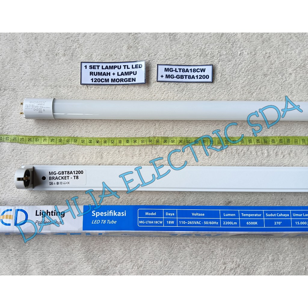 Jual LAMPU TL LED 18W 1 SET ( LAMPU + RUMAHNYA) MORGEN 120CM SNI ...