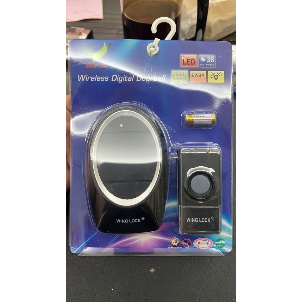 Jual BEL RUMAH BELL WIRELESS PINTU WINGLOCK AC DOOR BEL WIRELES - WL ...