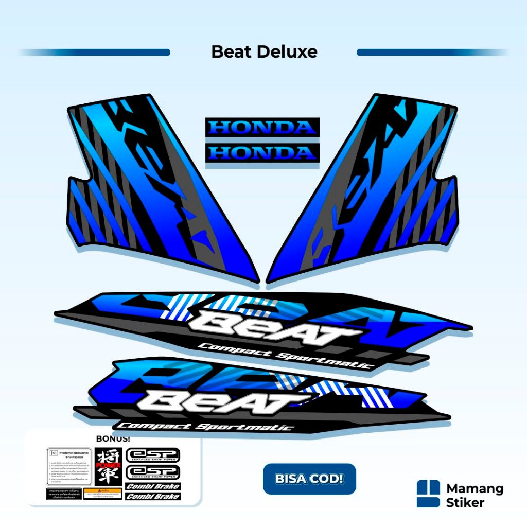 Jual Striping Beat Deluxe 110 Variasi (2) Vietnam Style Malaysia ...