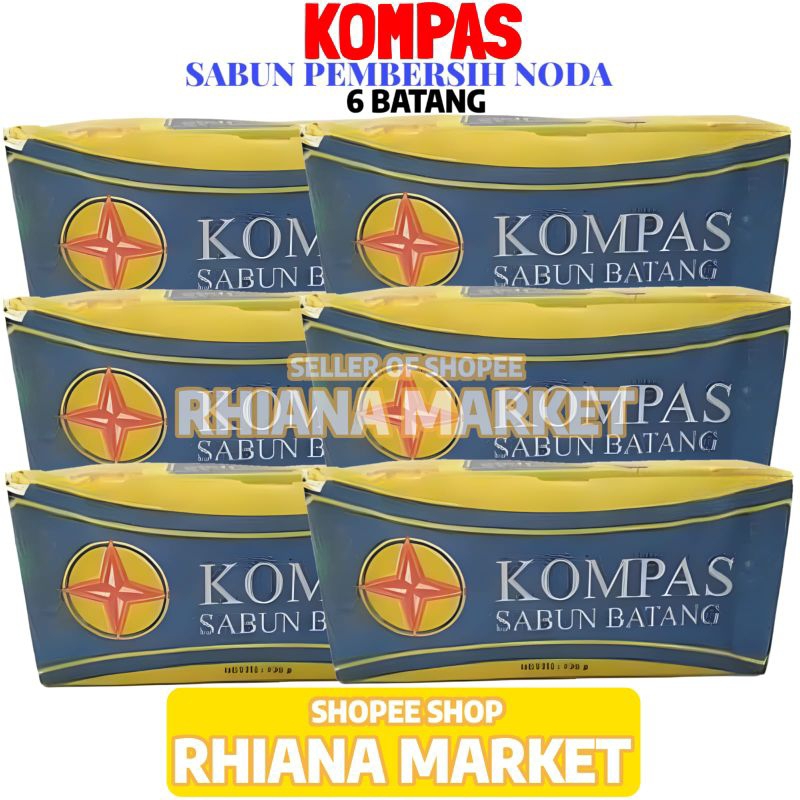 Jual Sabun Batang Kompas Kuning 6 Batang 130 Gram | Shopee Indonesia