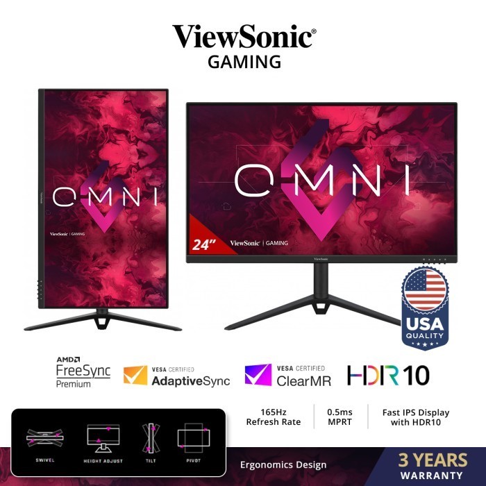 Jual Viewsonic VX2428J 24 Inch Gaming Monitor - FHD IPS 165Hz 0,5ms ...
