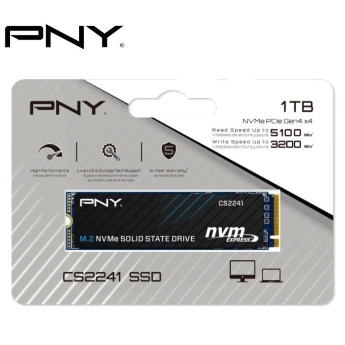 Jual PNY CS2241/CS 2241 1TB SSD M.2 2280 NVMe PCIe Gen 4 x4 LAPTOP ...