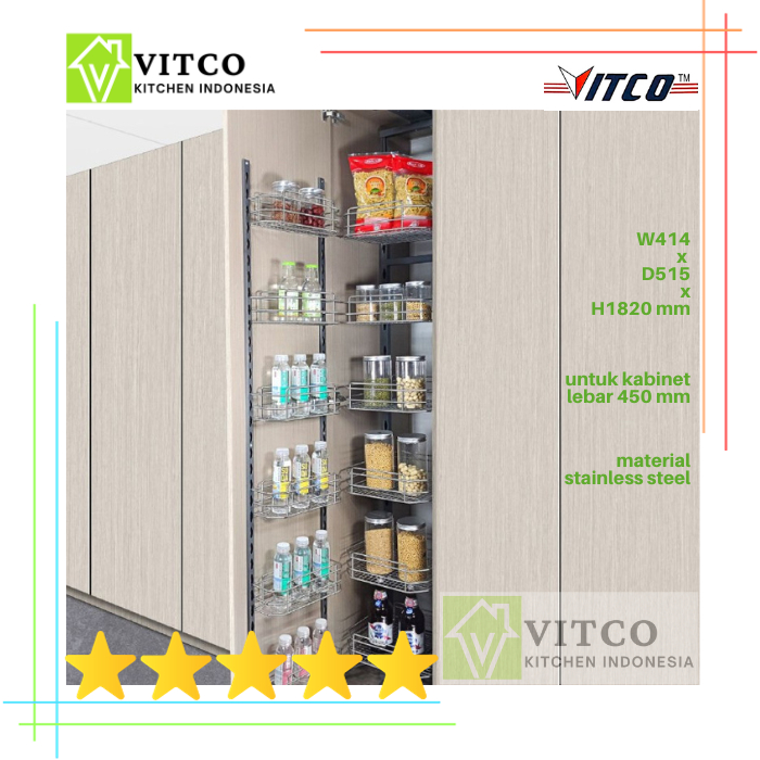 Jual VITCO Deluxe Larder Unit 1820 mm / Rak tingkat Snack Dapur Pantry ...