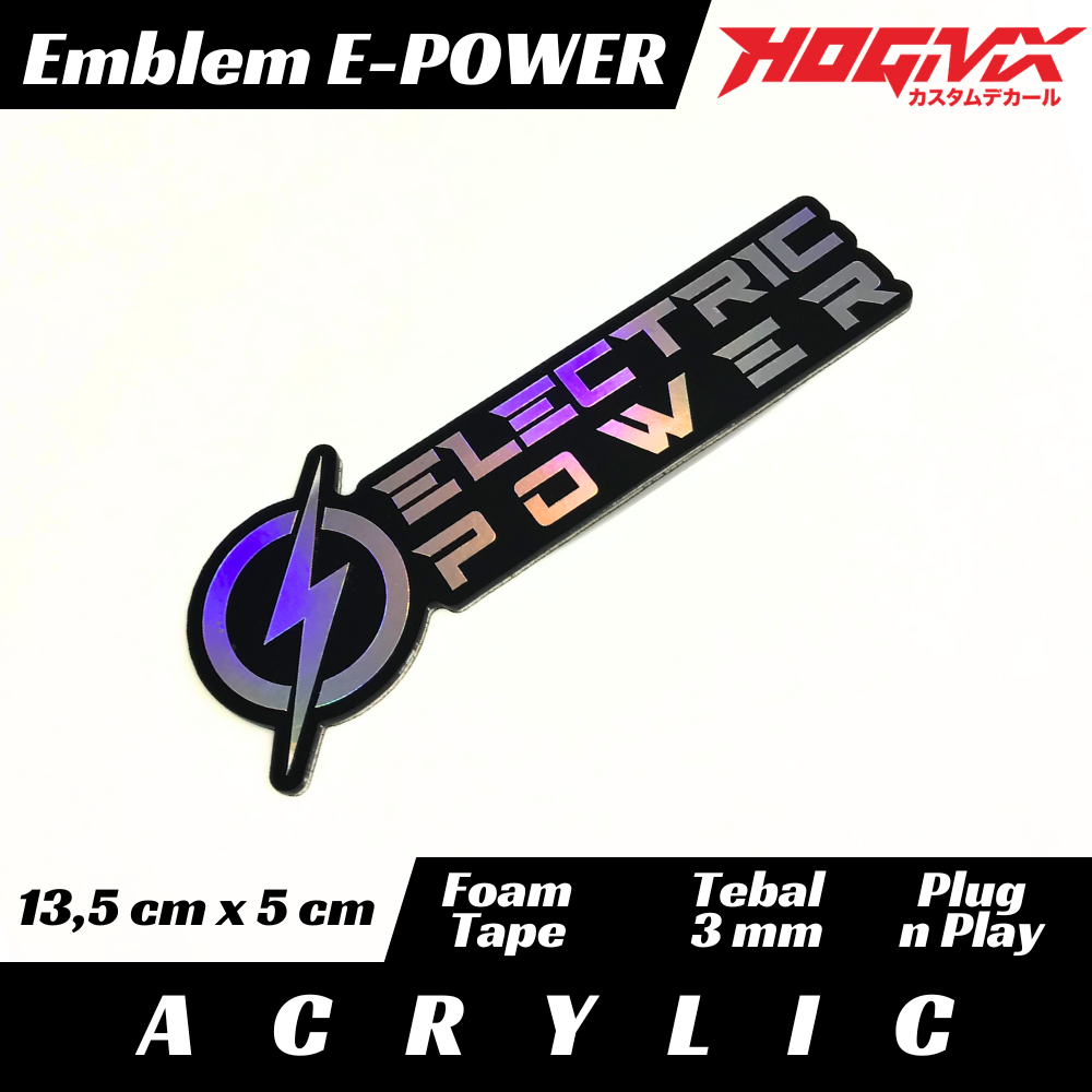 Jual Emblem Motor Listrik ELEKTRIC POWER Bahan Akrilik Gold dan ...