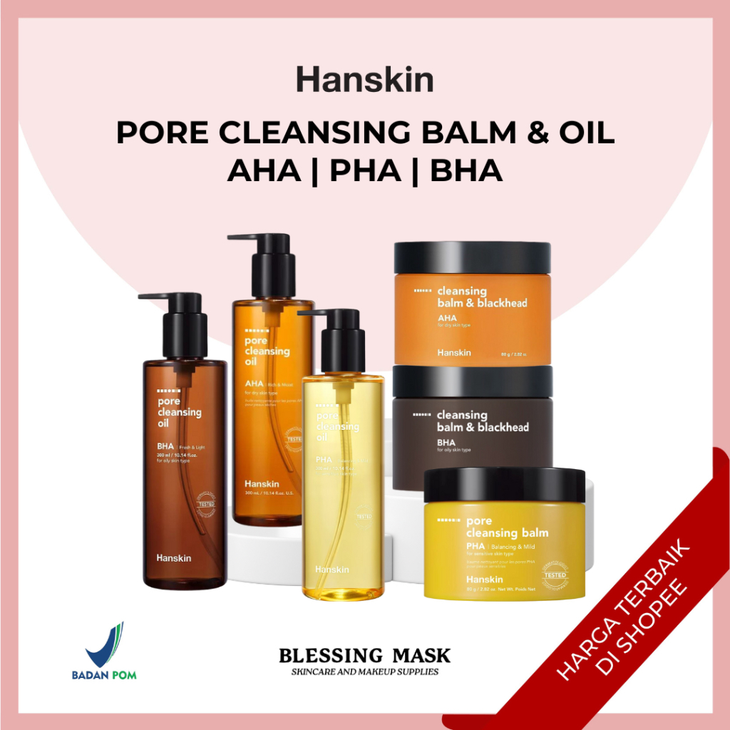 Jual Hanskin Pore Cleansing Balm PHA 80gr | Cleansing Oil PHA 300mL ...