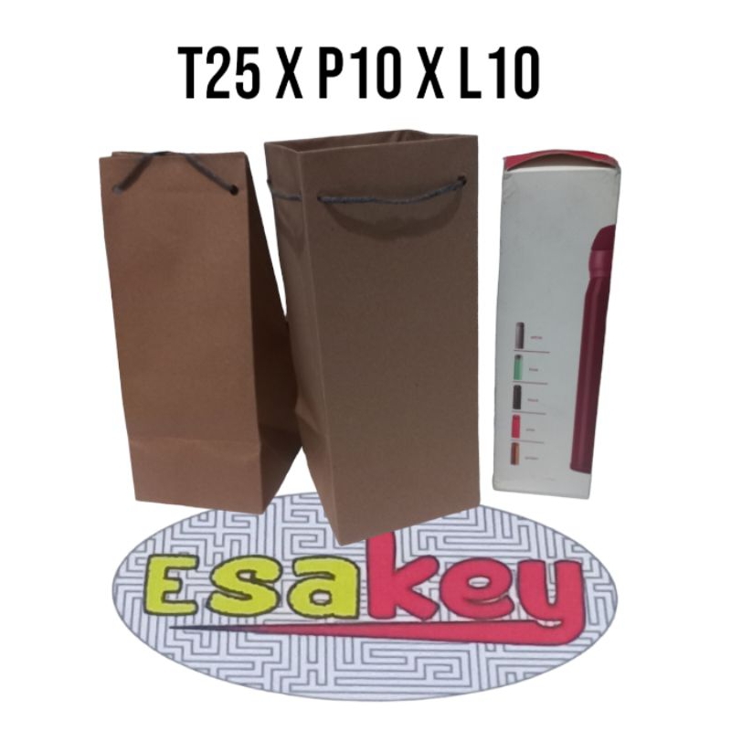 Jual Lusinan (12Pcs) Paper Bag Botol/Thumbler | Shopee Indonesia
