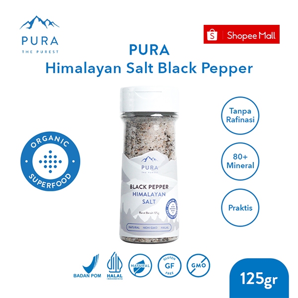 Jual Pura Himalayan Salt Pepper (125gr) - Garam Himalaya - Garam ...
