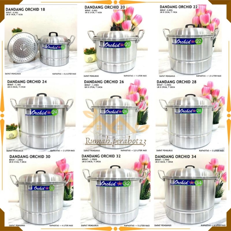 Jual ORCHID Panci Dandang Langseng Serbaguna No 22 24 26 28 30 32 34 36 ...