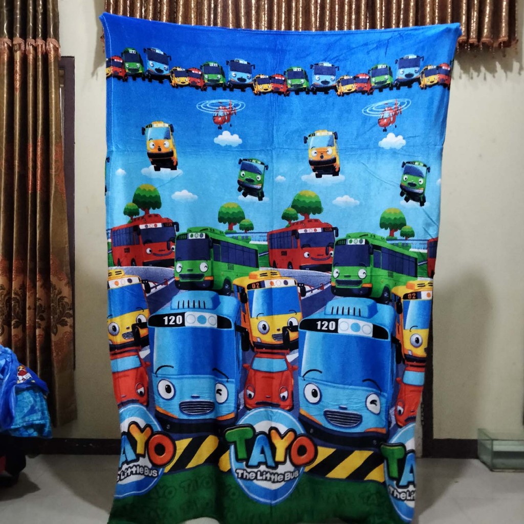 Jual selimut karakter anak berbahan lembut dan hangat doraemon tayo ...