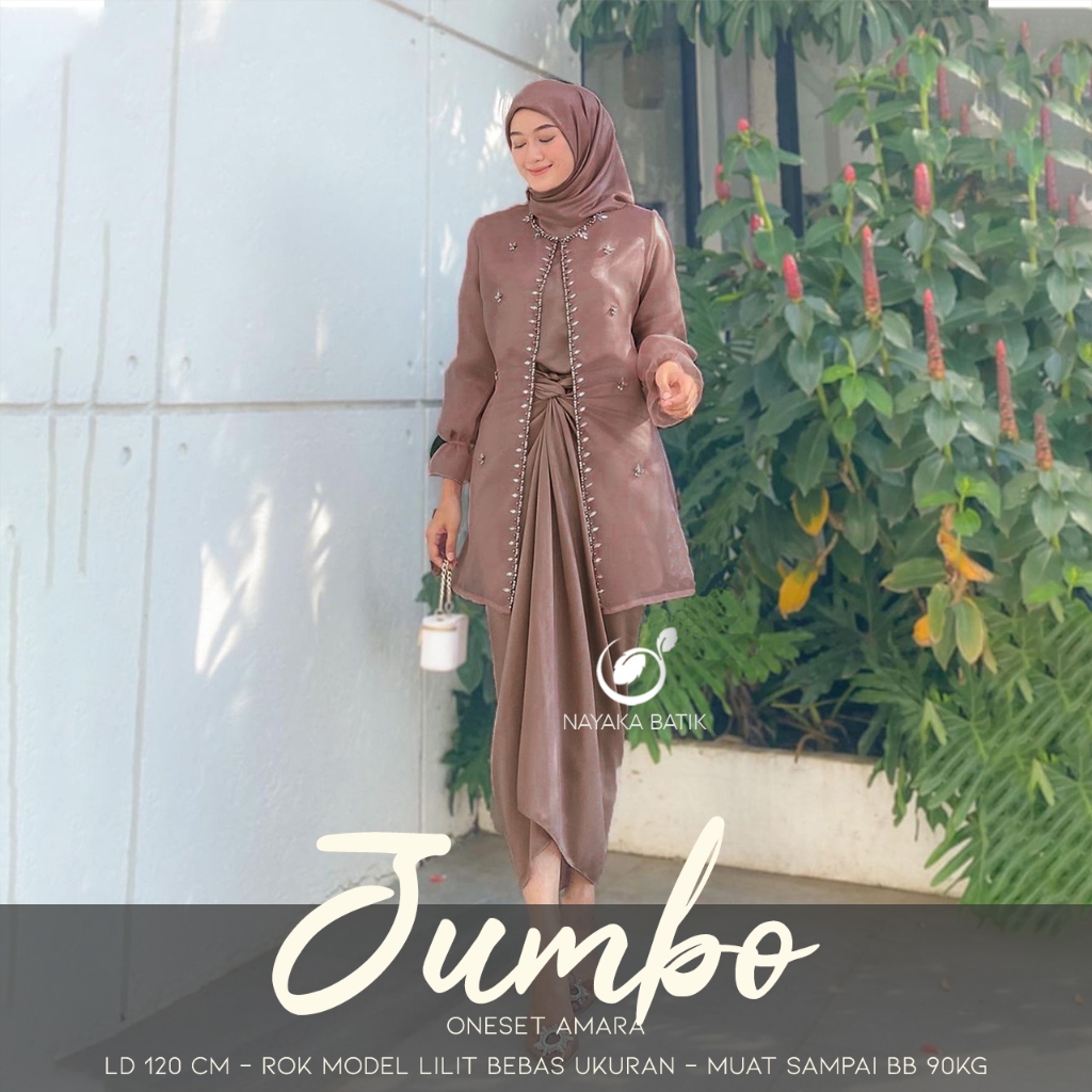 Jual [JUMBO SERIES] NAYAKA BATIK - Oneset Polos Inner Rok Outer AMARA ...