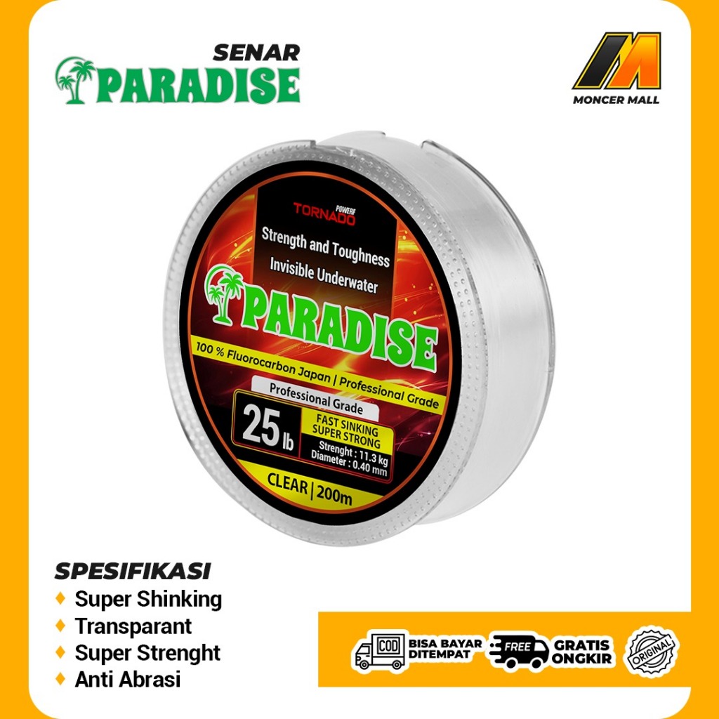 Jual Paradise Senar Pancing Mono 200m | 100% Fluoro Carbon Kuat ...