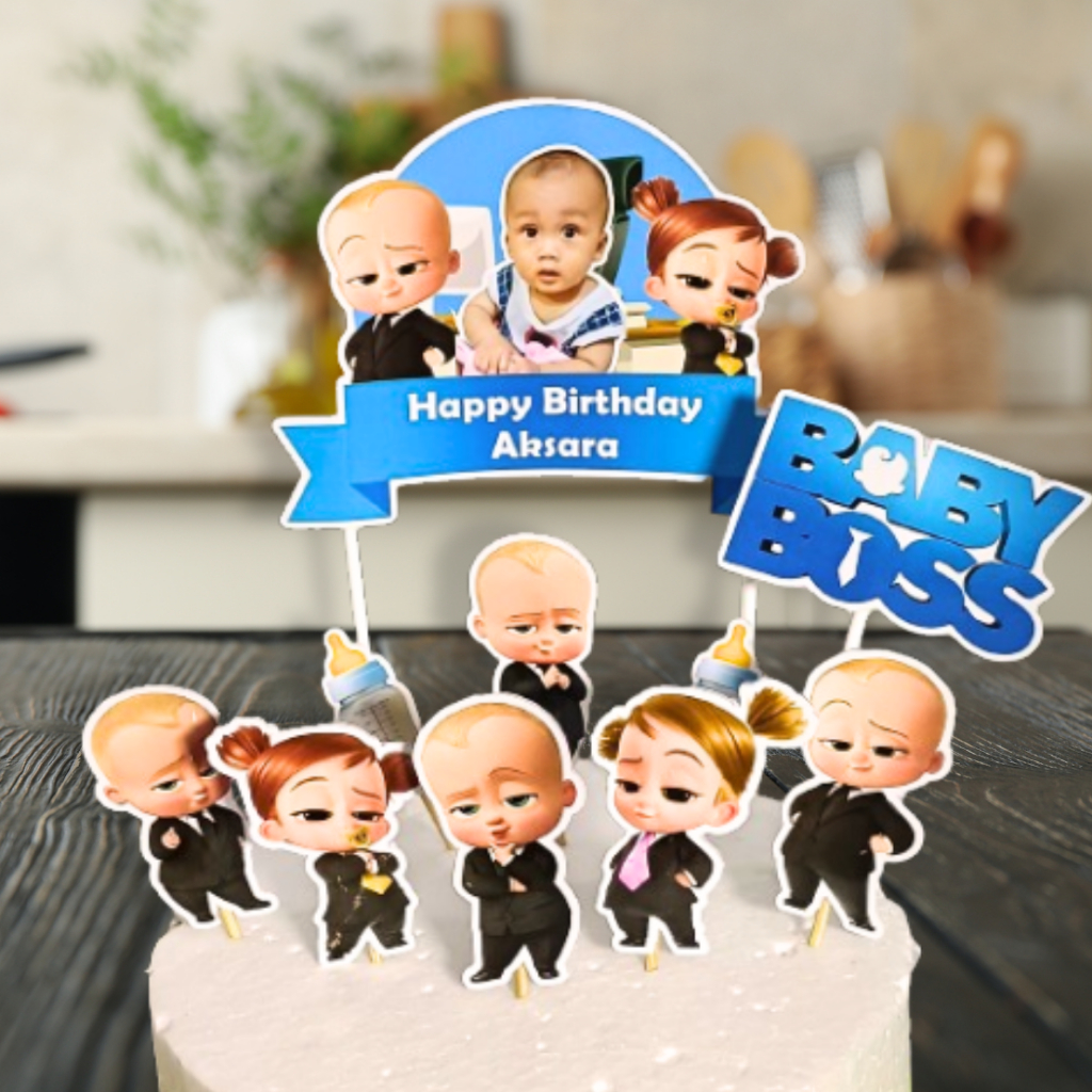 Jual Topper Boss Baby Custom Foto untuk Hiasan Kue Ulang Tahun / Ultah ...