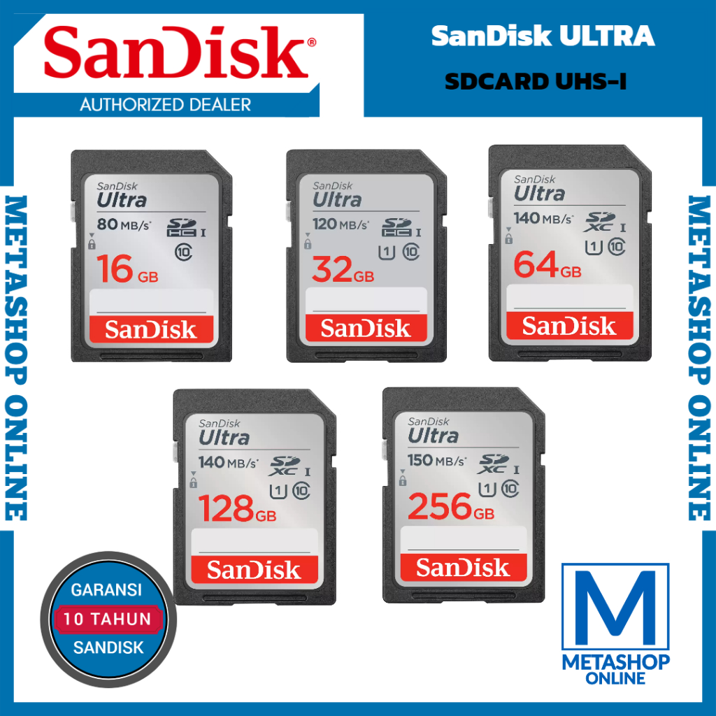 Jual SanDisk Ultra SDCard UHS-I SDHC SDXC Kartu Memory Card SD | Shopee ...
